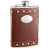 Visol Rocker Brown Leather Studded Liquor Flask VF1334 - The Home Depot