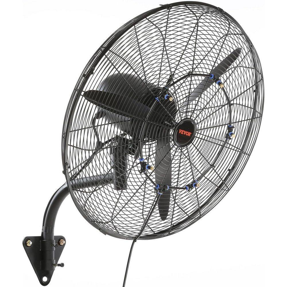 WOCK 18 in. High Velocity Wall Mounted Fan in Yellow with 3-Speeds, 1/6 ...