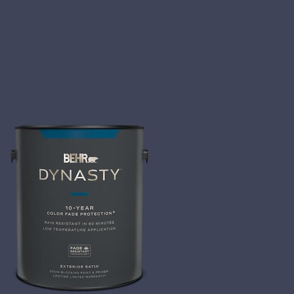 BEHR DYNASTY 1 gal. #MQ5-09 Manhattan Blue Satin Enamel Exterior Stain ...