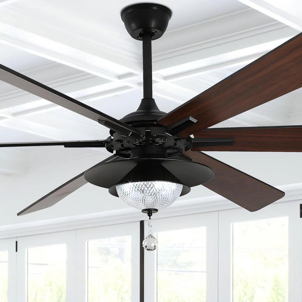 Oaks Aura Websters 72 in. Indoor Futuristic Crystal 6-Speed Reversible ...