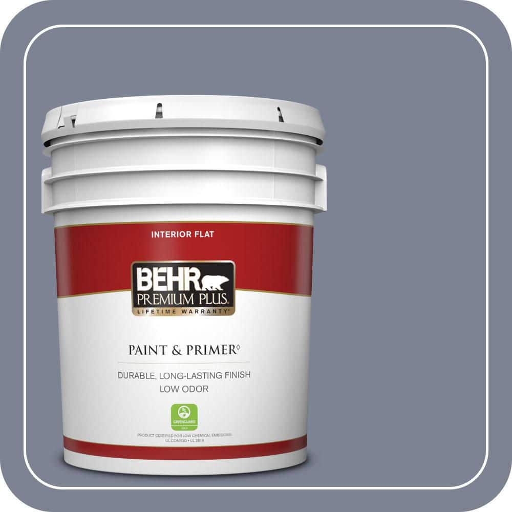 BEHR PREMIUM PLUS 5 gal. #610F-6 Deep Smoke Signal Flat Low Odor ...