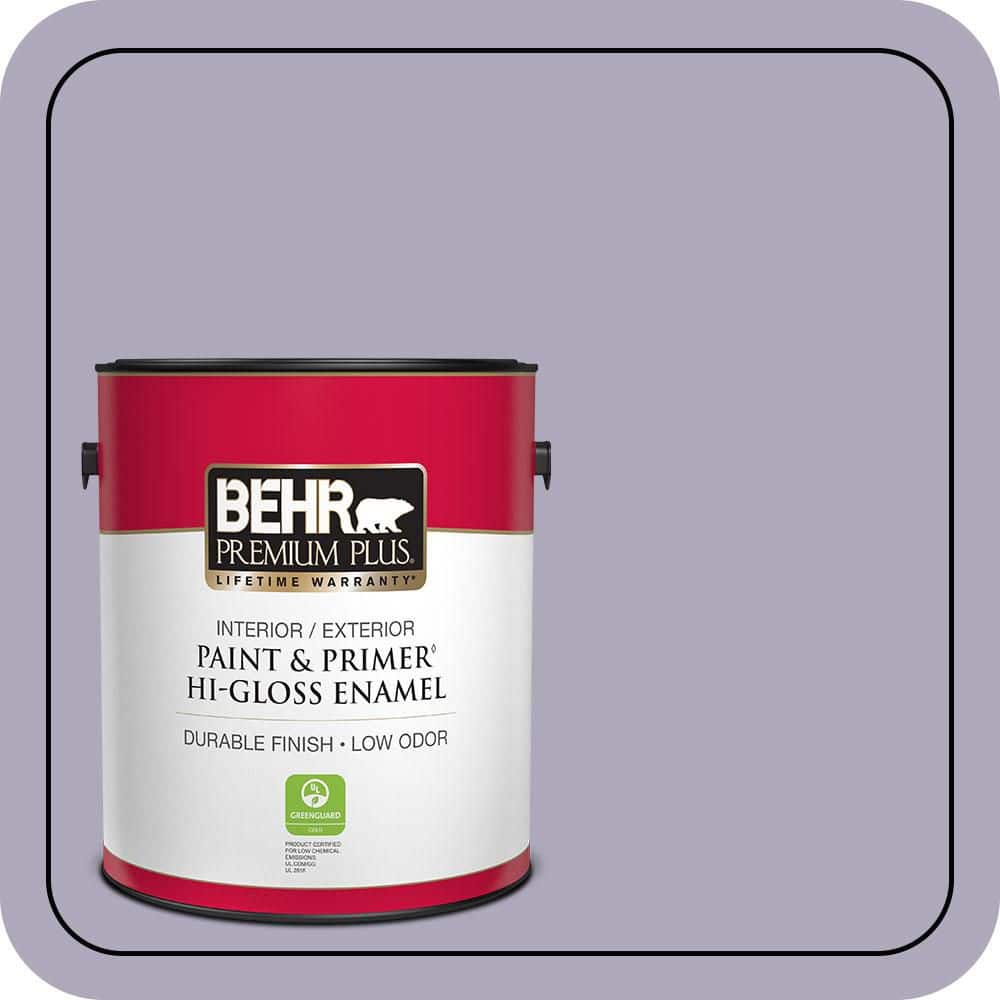 BEHR PREMIUM PLUS 1 gal. #650E-3 Plum Blossom Hi-Gloss Enamel Interior ...