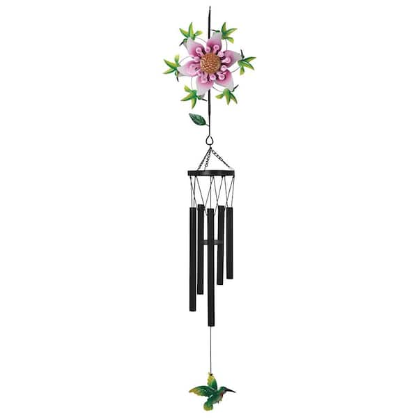 FC Design 41 in. Long Flower with Hummingbird Wind chime GSC9998862 ...