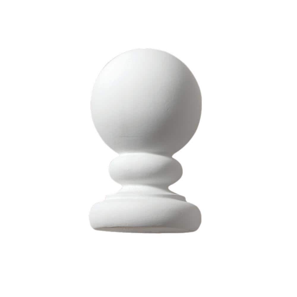 Fypon 5-1/4 in. x 3-1/4 in. x 3-1/4 in. Polyurethane Post Ball Top ...