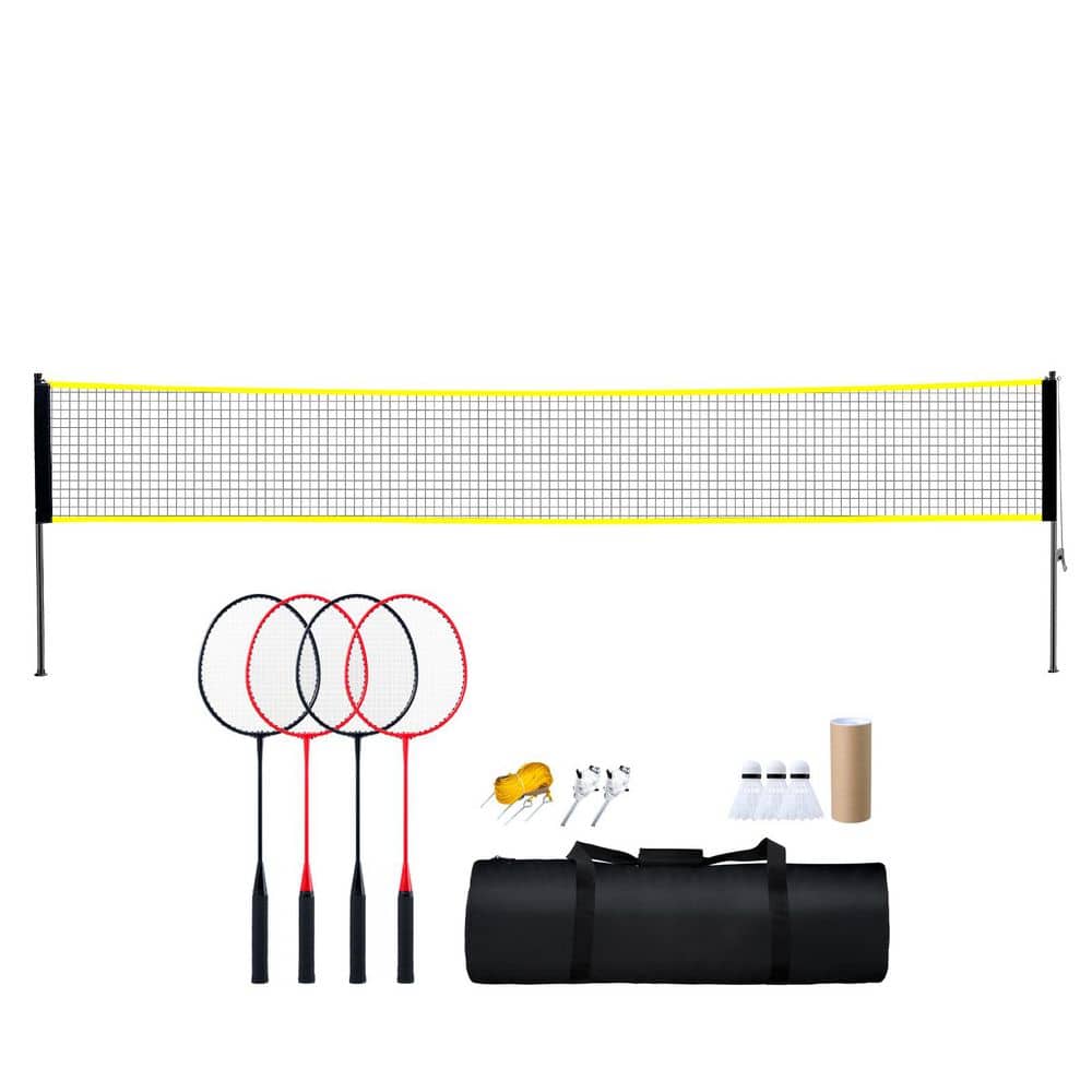 SKYSHALO Badminton Net Set, Outdoor Backyard Beach Park Badminton Net, Portable Badminton ...