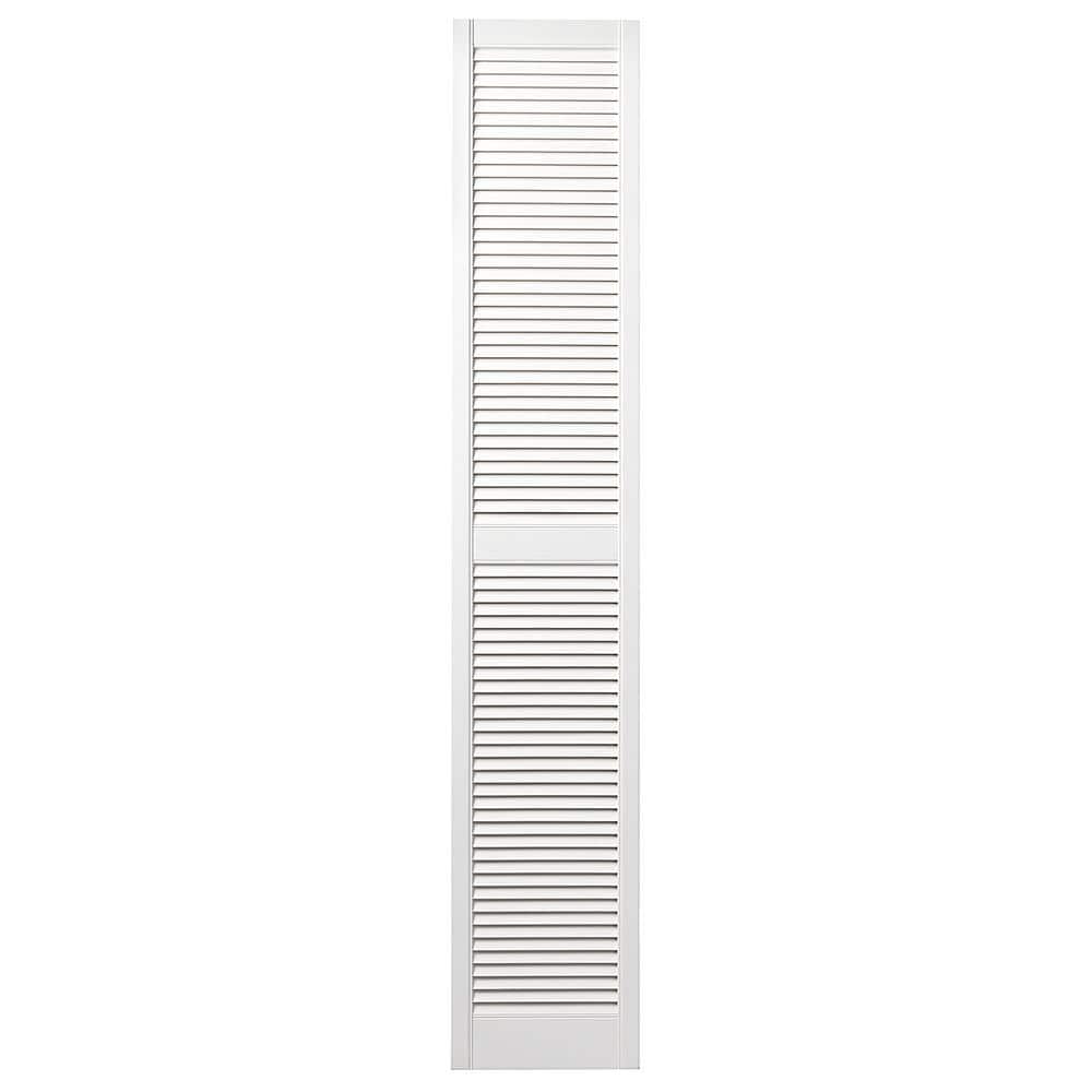 Ply Gem 15 in. x 75 in. Open Louvered Polypropylene Shutters Pair in ...