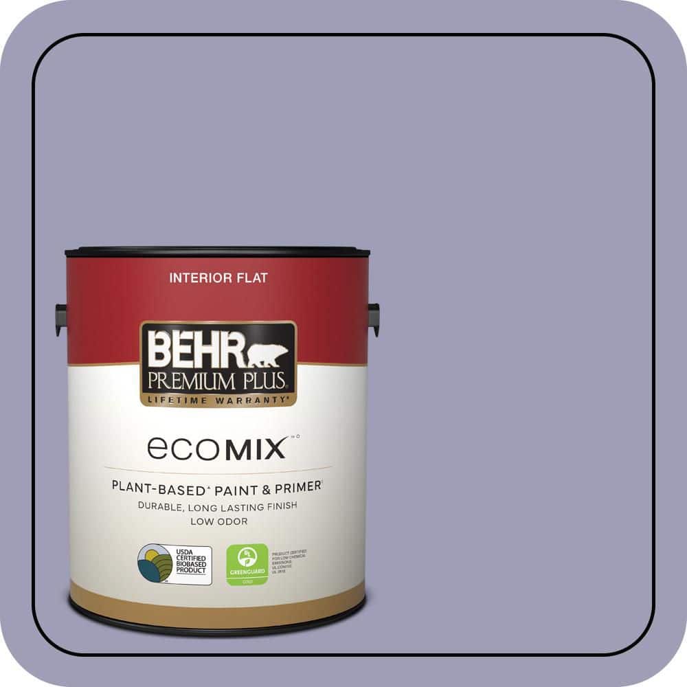 BEHR PREMIUM PLUS 1 gal. #630F-4 Wild Thistle Flat EcoMix Plant-Based ...