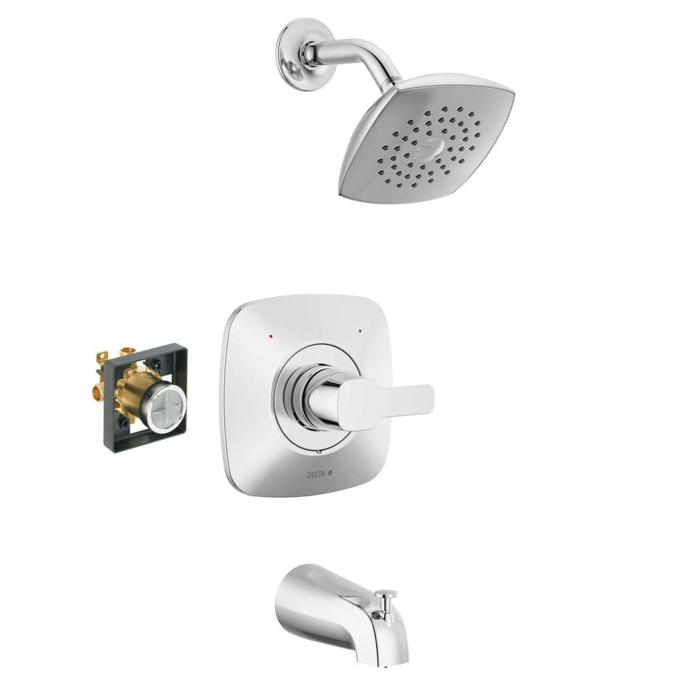 Delta Modern Single Handle 1-Spray Tub and Shower Faucet 1.75 GPM in ...