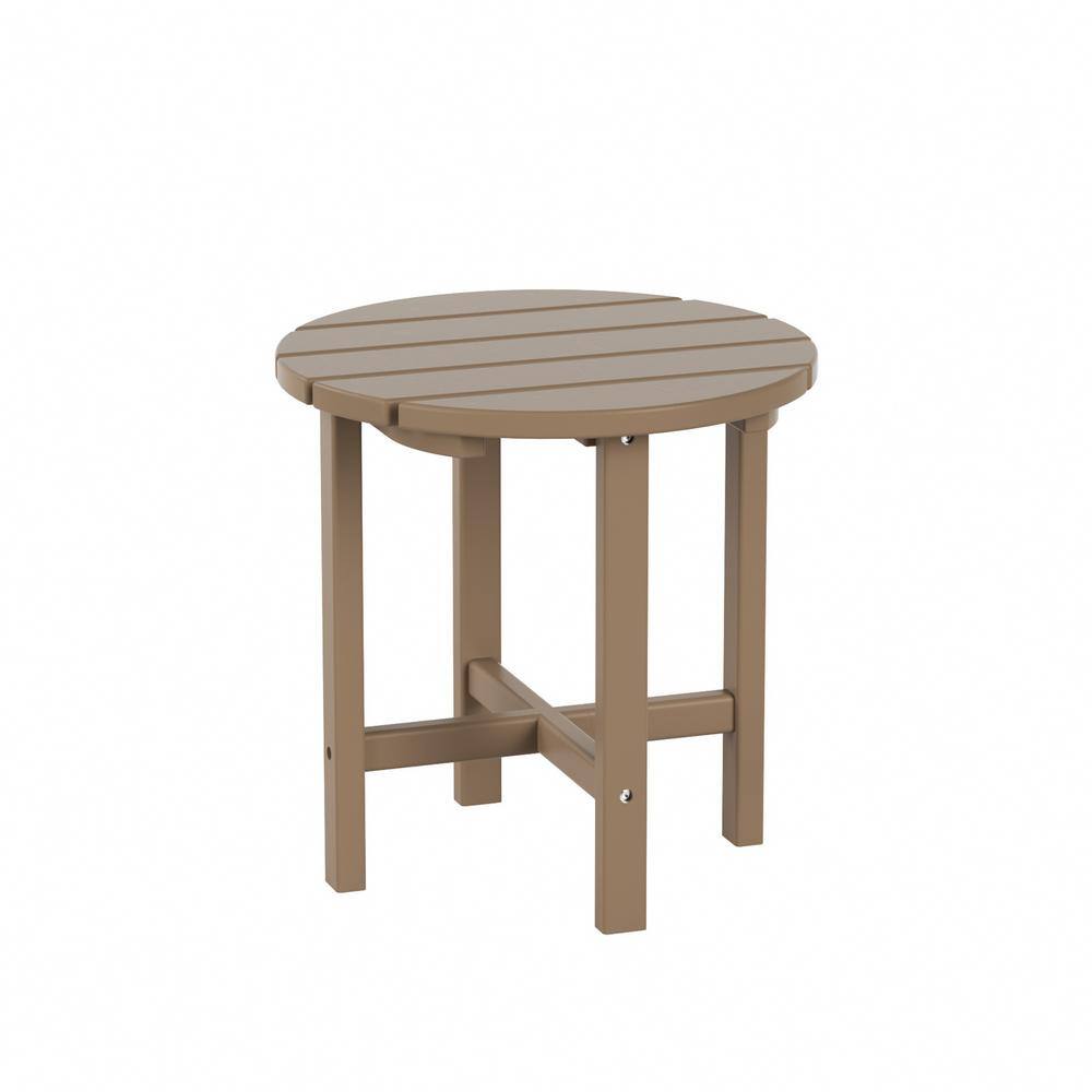 WESTIN OUTDOOR Mason 18 in. Weathered Wood Poly Plastic Fade Resistant ...