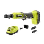 RYOBI ONE 18V Cordless Multi Size Ratchet 3 8 in. and 1 4 in. Kit with 1.5 Ah Battery and Charger PCL280K1 The Home Depot