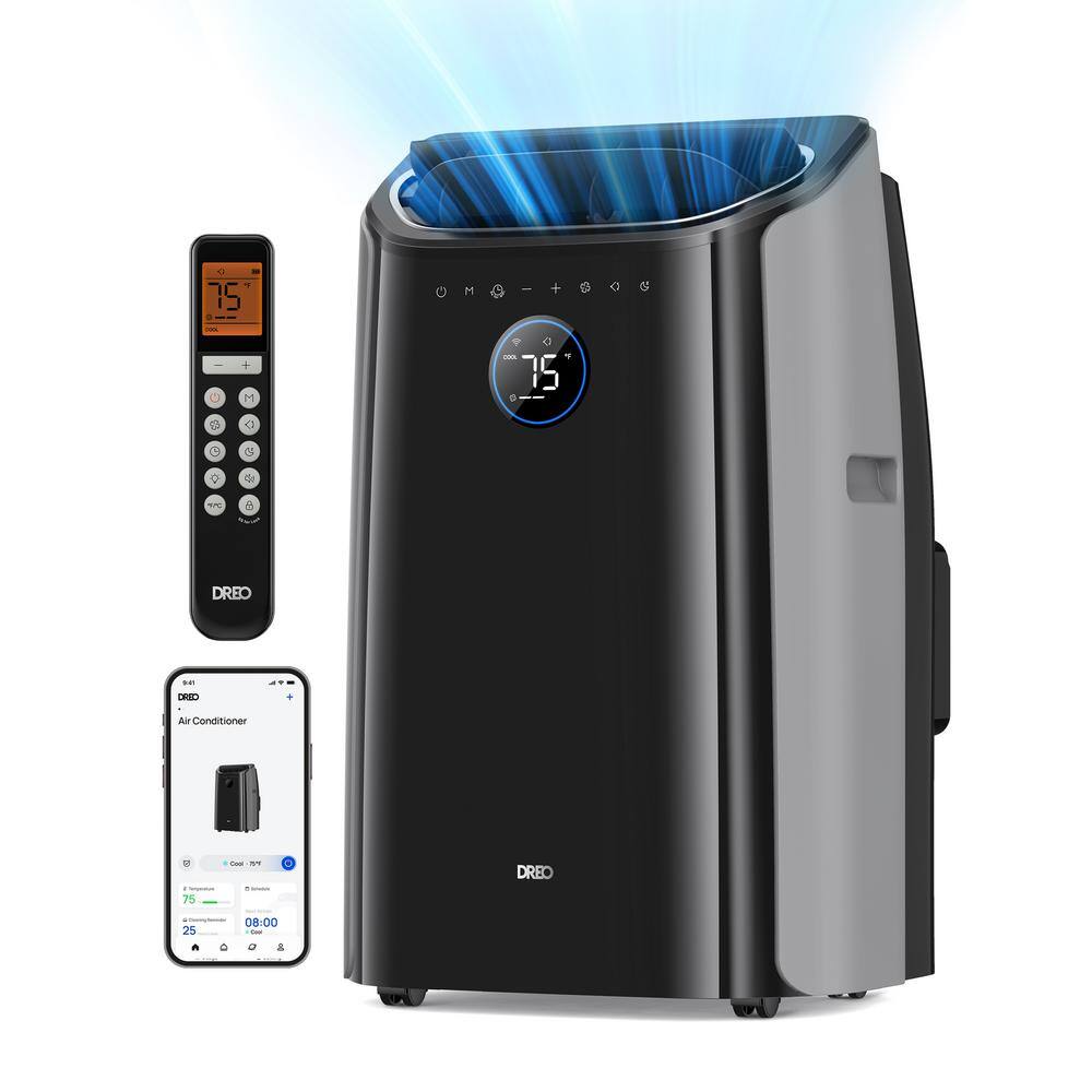 DREO 8,000 (DOE) BTU Smart Portable AC Unit with Drainage-free Cooling ...