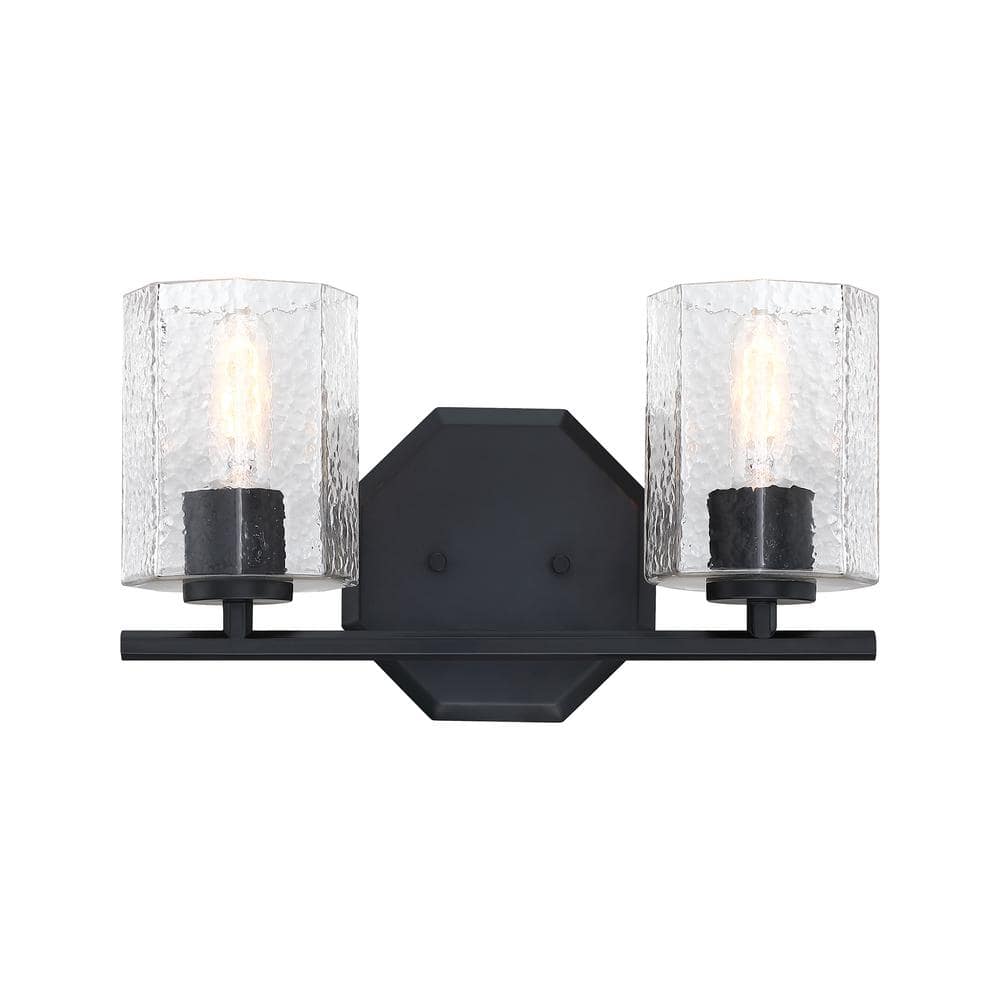 Designers Fountain Haven 16 in. 2-Light Matte Black Modern Vanity Light ...