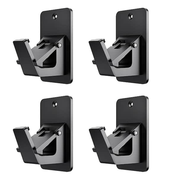 Black ABS Plastic Curtain Rod Bracket with Self Adhesive Mount and ...