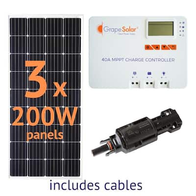 Grape Solar 200-Watt Off-Grid Solar Panel Kit GS-200-KIT