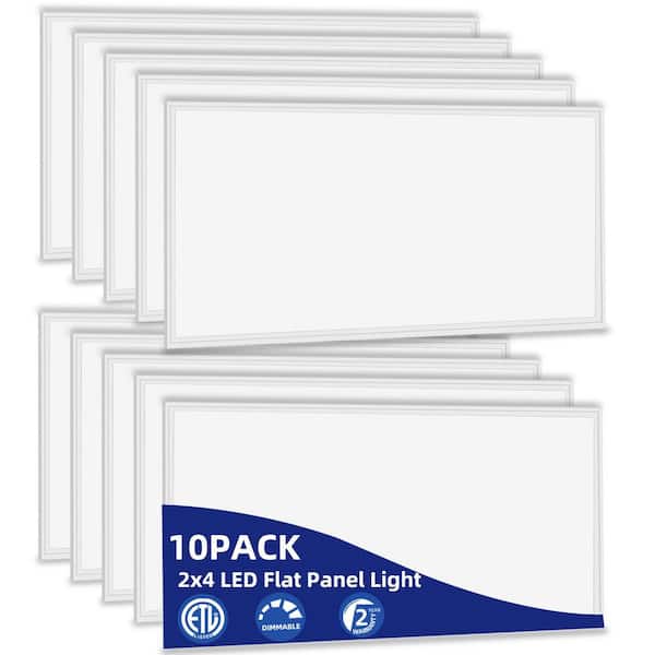 Honbei 2 ft. x 4 ft. 7800 Lumens Integrated LED Panel Light, 5000K ...