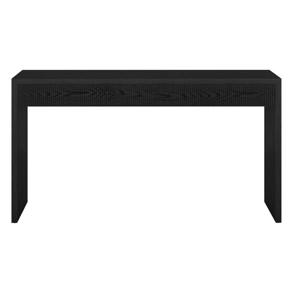 Meyer&Cross Lawrence 55 in. Black Grain Rectangle MDF Top Console Table ...