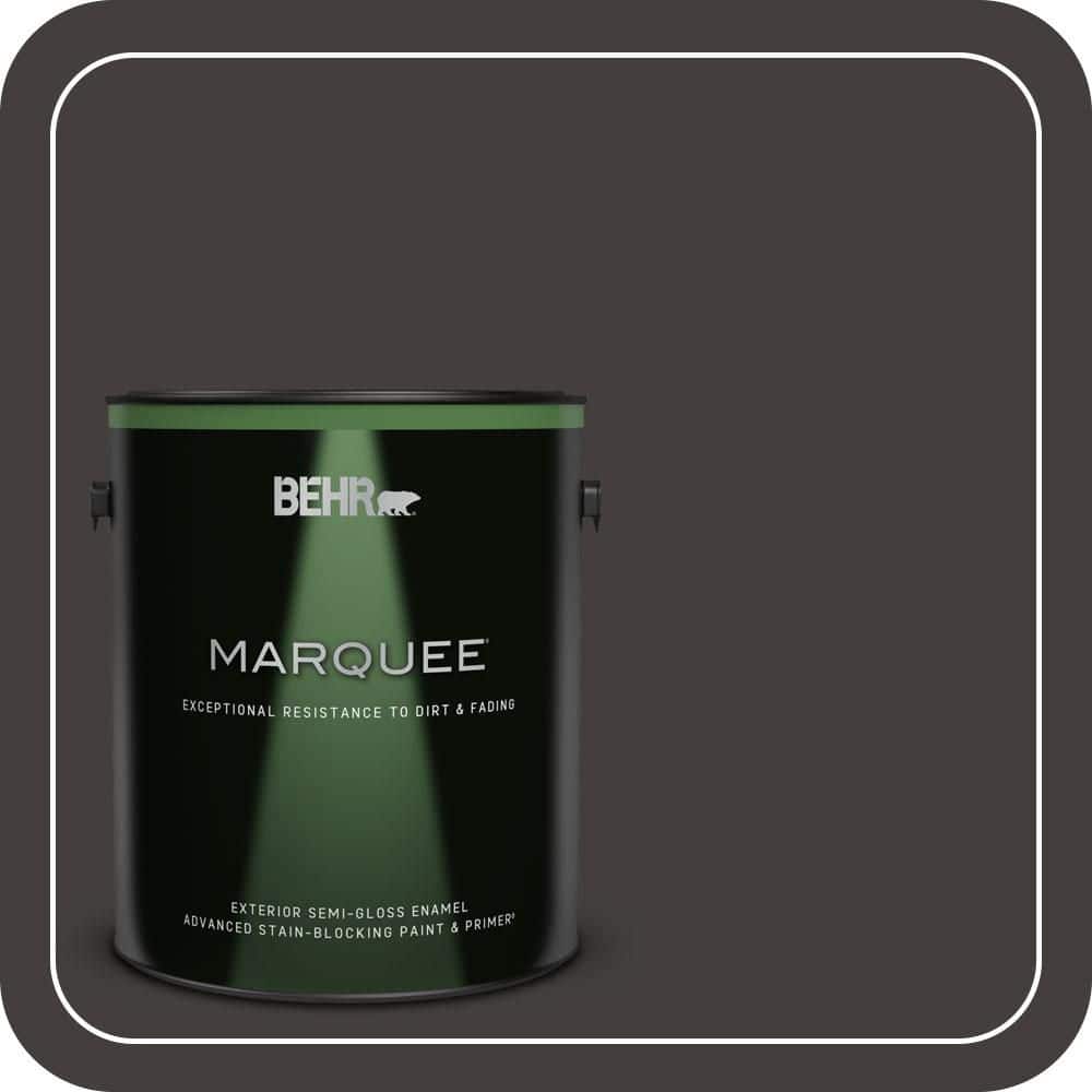 BEHR MARQUEE 1 gal. #MQ1-35 Off Broadway Semi-Gloss Enamel Exterior ...