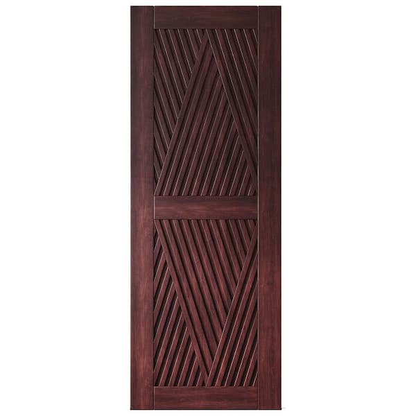 HOMACER LT 30 in. x 80 in. C-Panel Solid Core Red Mahogany Diamond ...