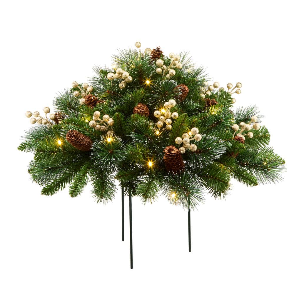 National Tree Company 18 in. Crestwood Gold Artificial Spruce ...