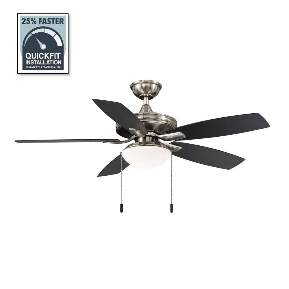 Hampton Bay Gazebo III 52 in. Indoor/Outdoor Wet Rated Brushed Nickel ...