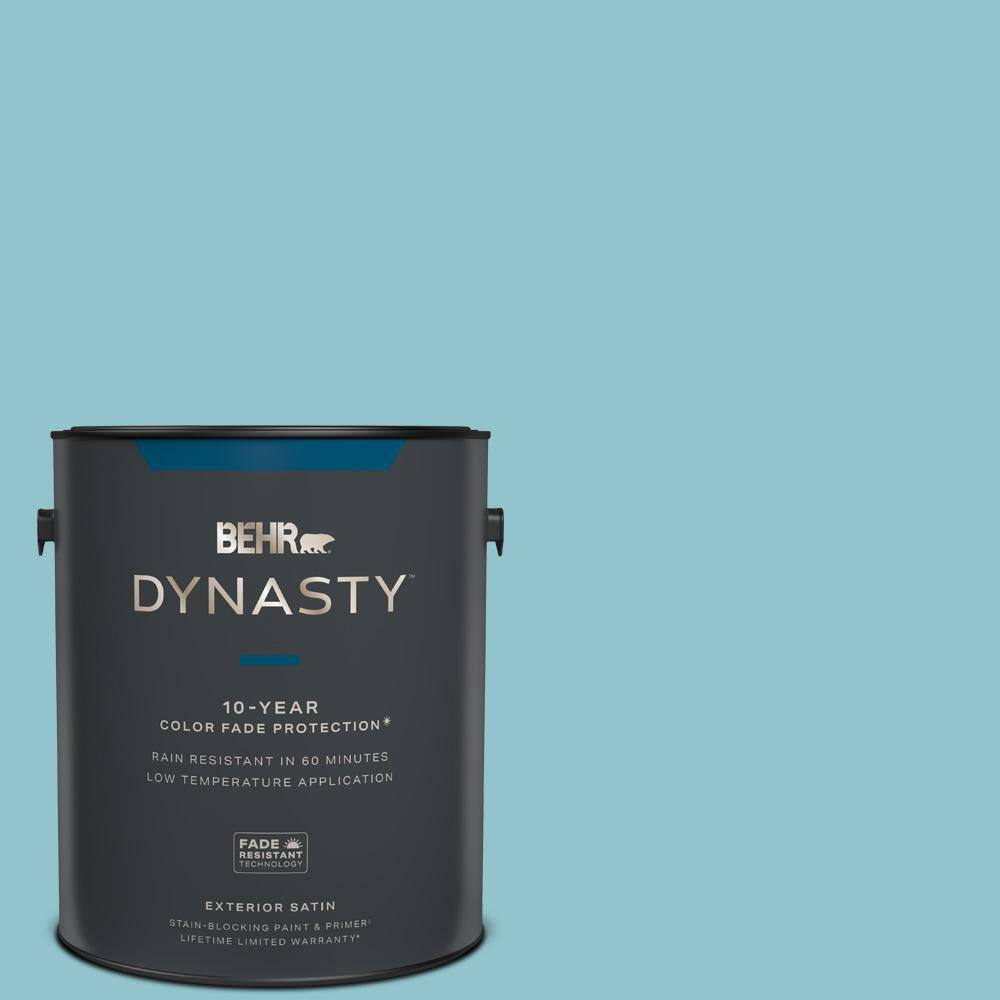 BEHR DYNASTY 1 gal. #MQ6-32 Cosmic Blue Satin Enamel Exterior Stain ...