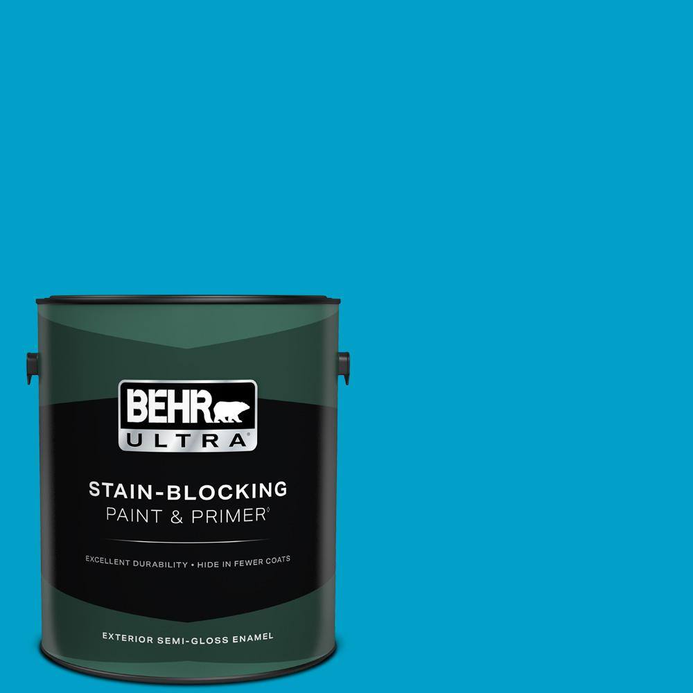 BEHR ULTRA 1 gal. #P490-5 Yucatan Semi-Gloss Enamel Exterior Paint ...