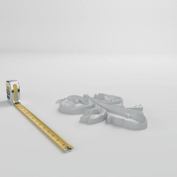 Ekena Millwork 1.00 in. x 9.875 in. x 12.625 in. Polyurethane Applique and Onlay Moulding ONL09X13X01GR The Home Depot