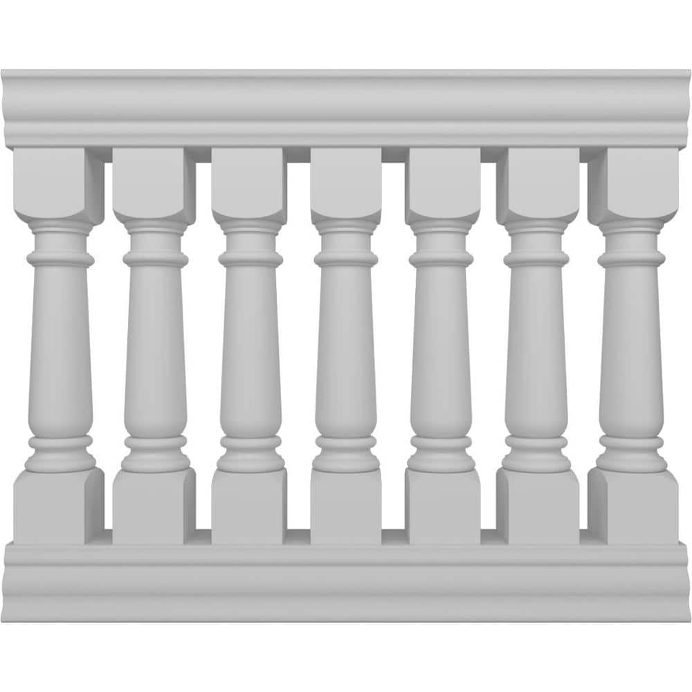 Ekena Millwork Fiberthane Wellington Balustrade 48 in. L x 42 in. H ...