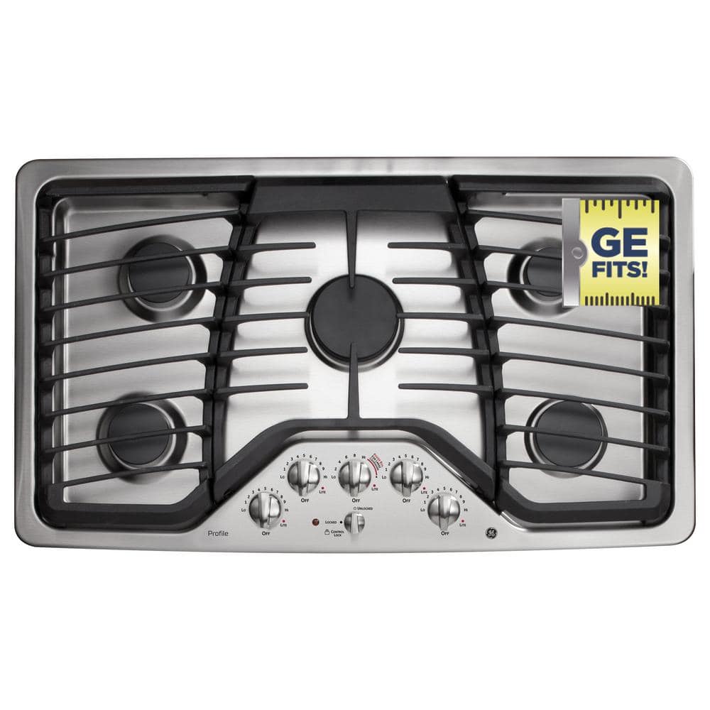Reviews for GE 36 in. Gas Cooktop in Stainless Steel with 5 Burners ...