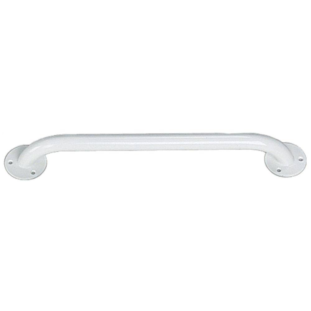 Medline 16 " White enameled grab bar G5-016WRX1 - The Home Depot