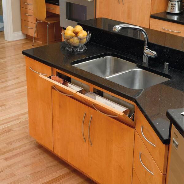 Rev-A-Shelf 10 in. Tip Out Tray w/Soft Close for Sink Base Cabinet 6581 ...