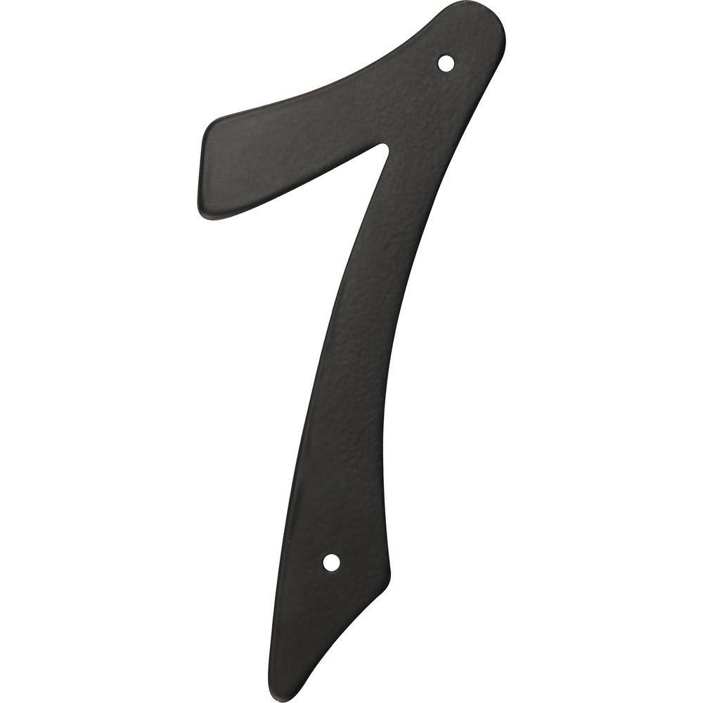 Everbilt 4 in. Black Nail-On Aluminum House Number 7 30476