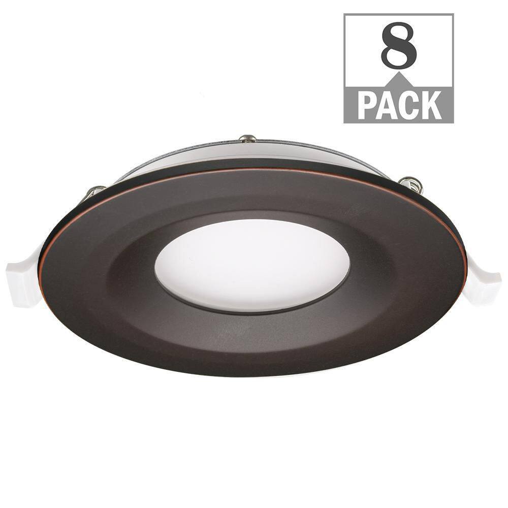 Commercial Electric 3 in. Canless Integrated LED Recessed Light Oil ...