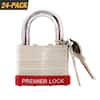 Premier Lock 2 in. Nickel Plated Laminated Steel Keyed Padlock with ...