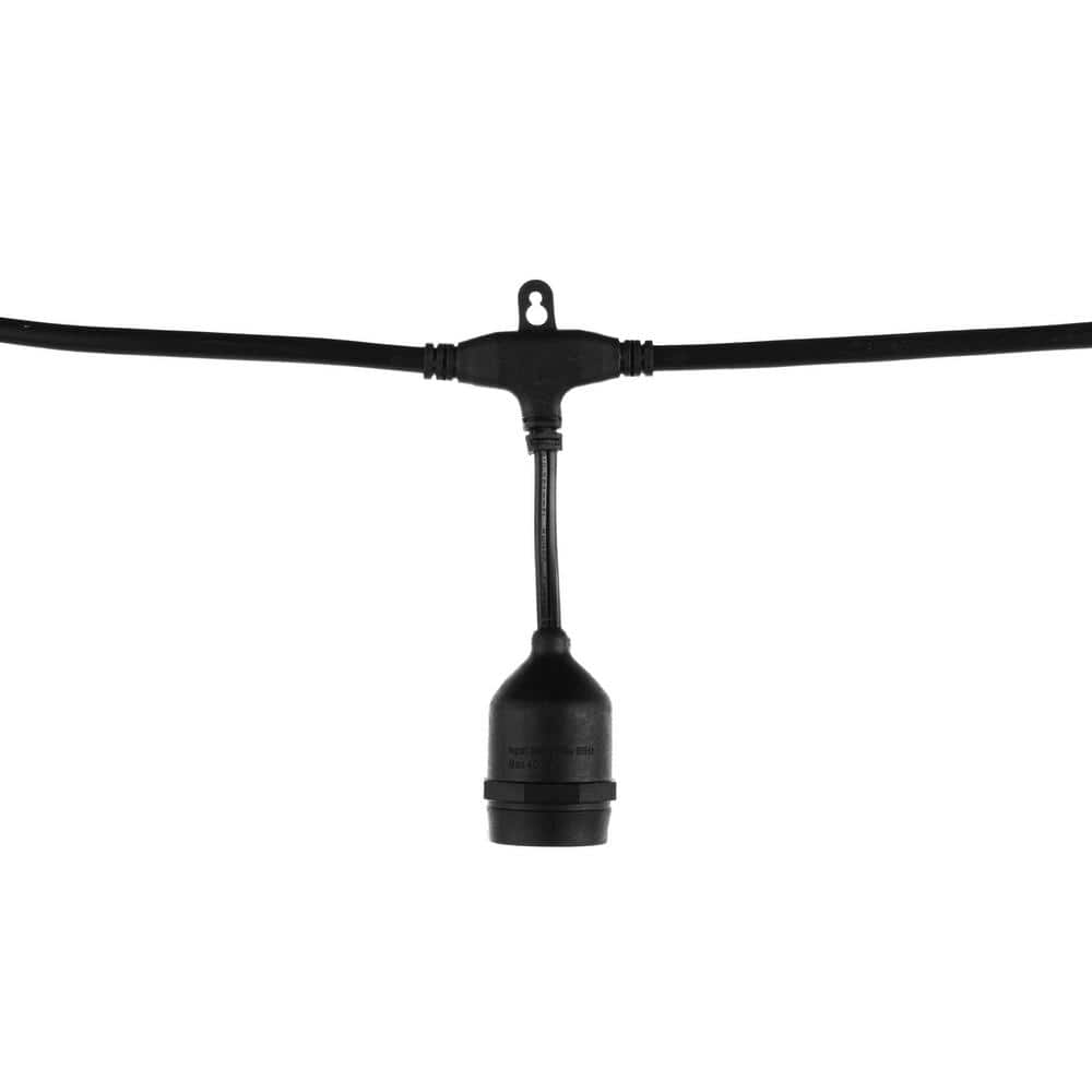 Hampton Bay 12 Light 24 ft. Indoor/Outdoor Plug-in No Bulbs Included ...