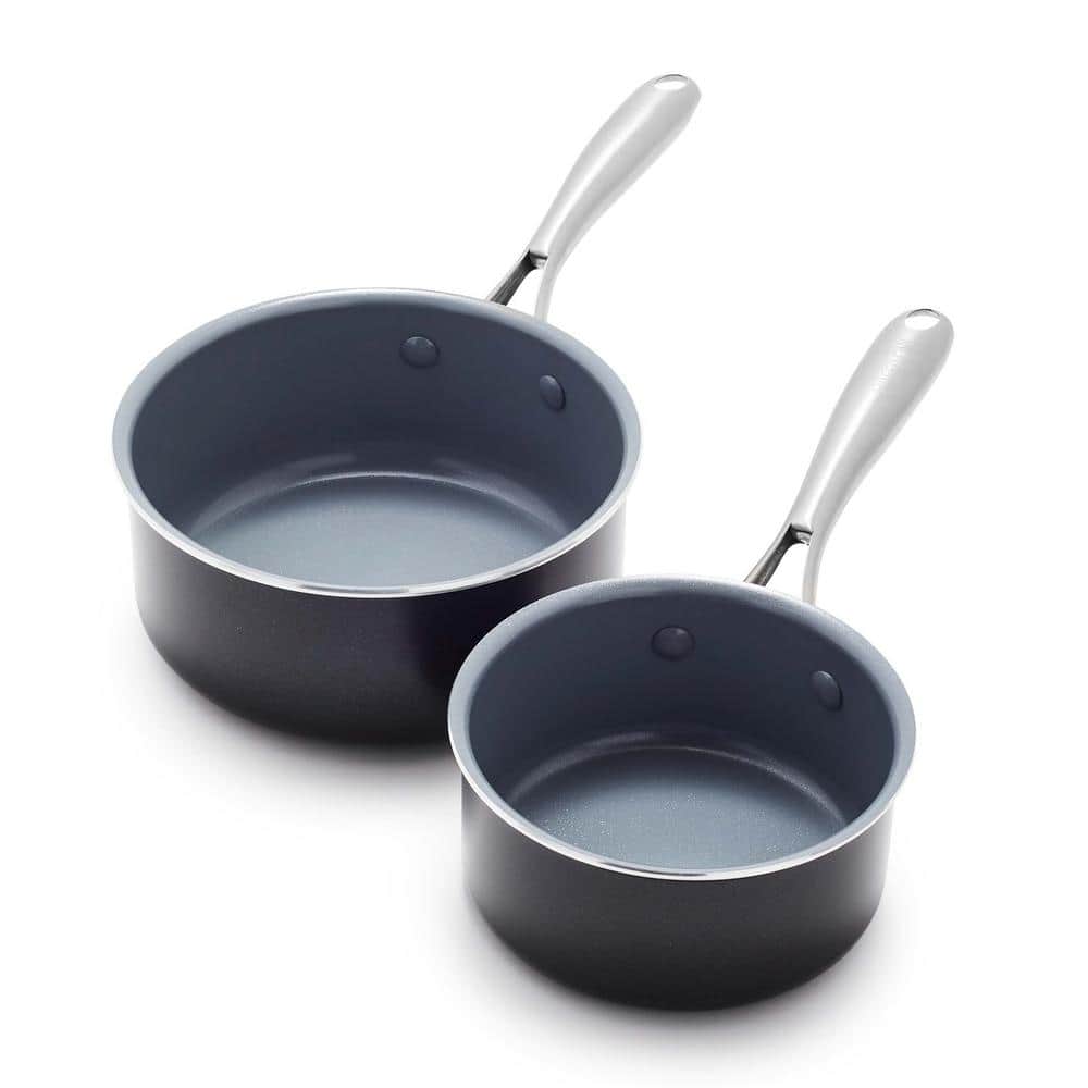 GreenPan Swift 2-Piece 1 qt. and 2 qt. Aluminum Healthy Ceramic ...