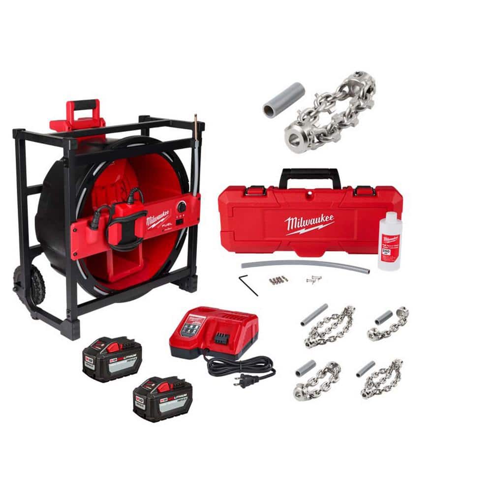 Milwaukee M18 18V Lithium-Ion Cordless High Speed Drain Cleaner with 5/ ...