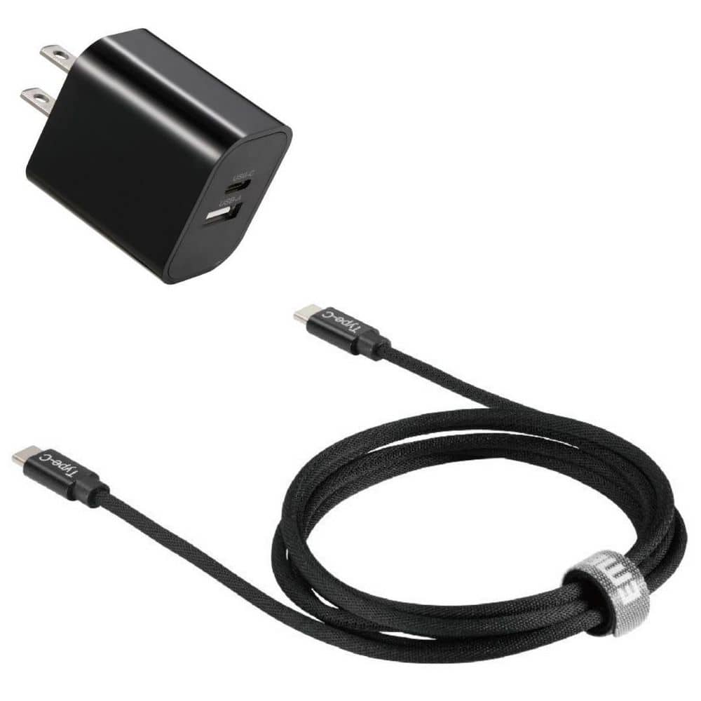 Emerald 2 Port Wall Adapter + 6FT Type C Cable 20W Fast Charging WAL ...