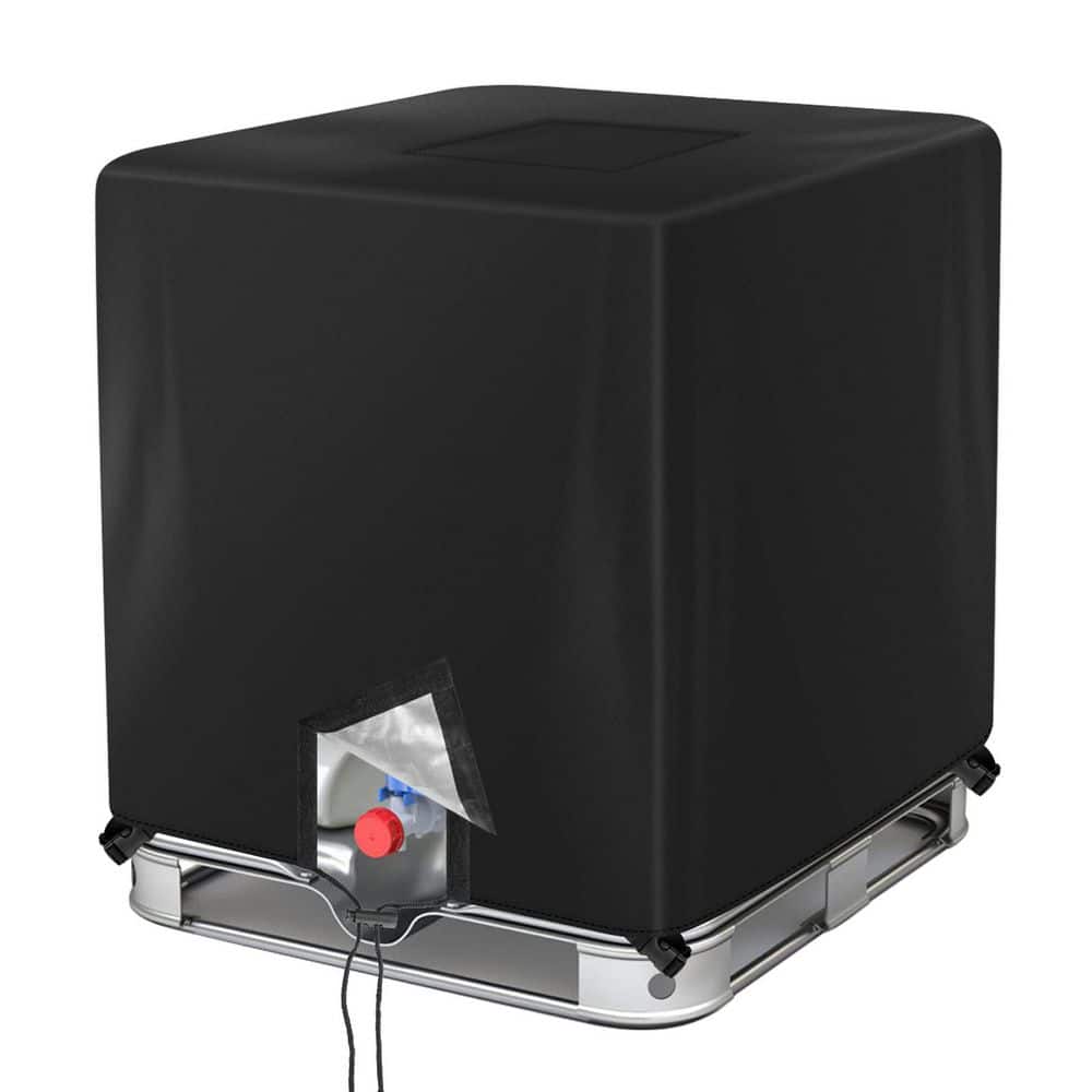 275 Gal. Black Waterproof Tote Cover, Outdoor Protective Cover for ...