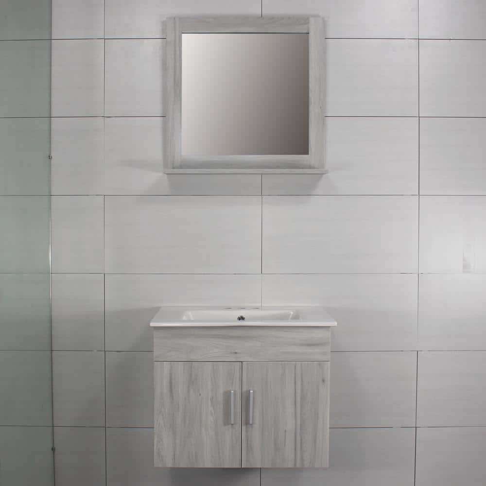 Mediterraneo Milos 24 in. W x 18 in. D Vanity in Wood Color Laminate ...
