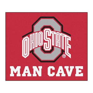 FANMATS Ohio State University Red Man Cave 2 ft. x 3 ft. Area Rug 14584 ...