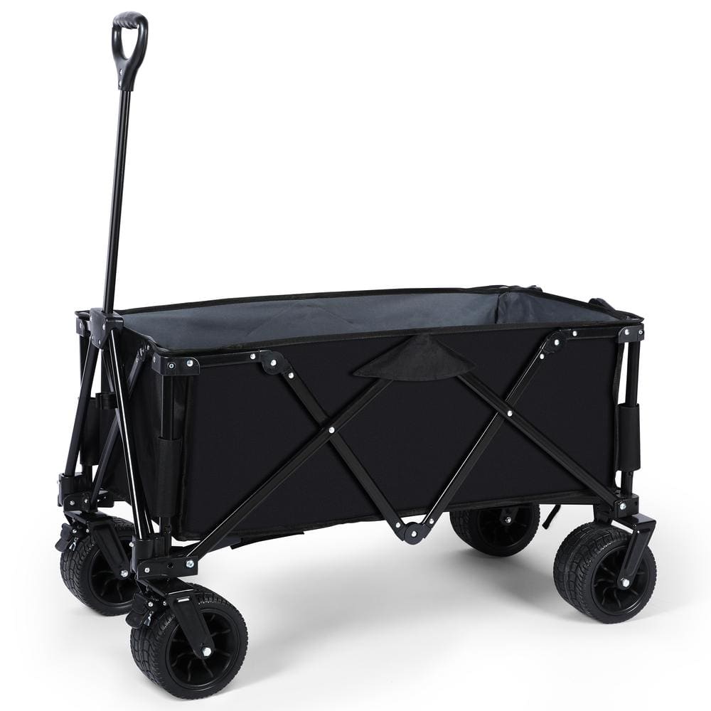 Otryad 500 cu. ft. Steel Garden Cart, Collapsible Carts with Universal ...