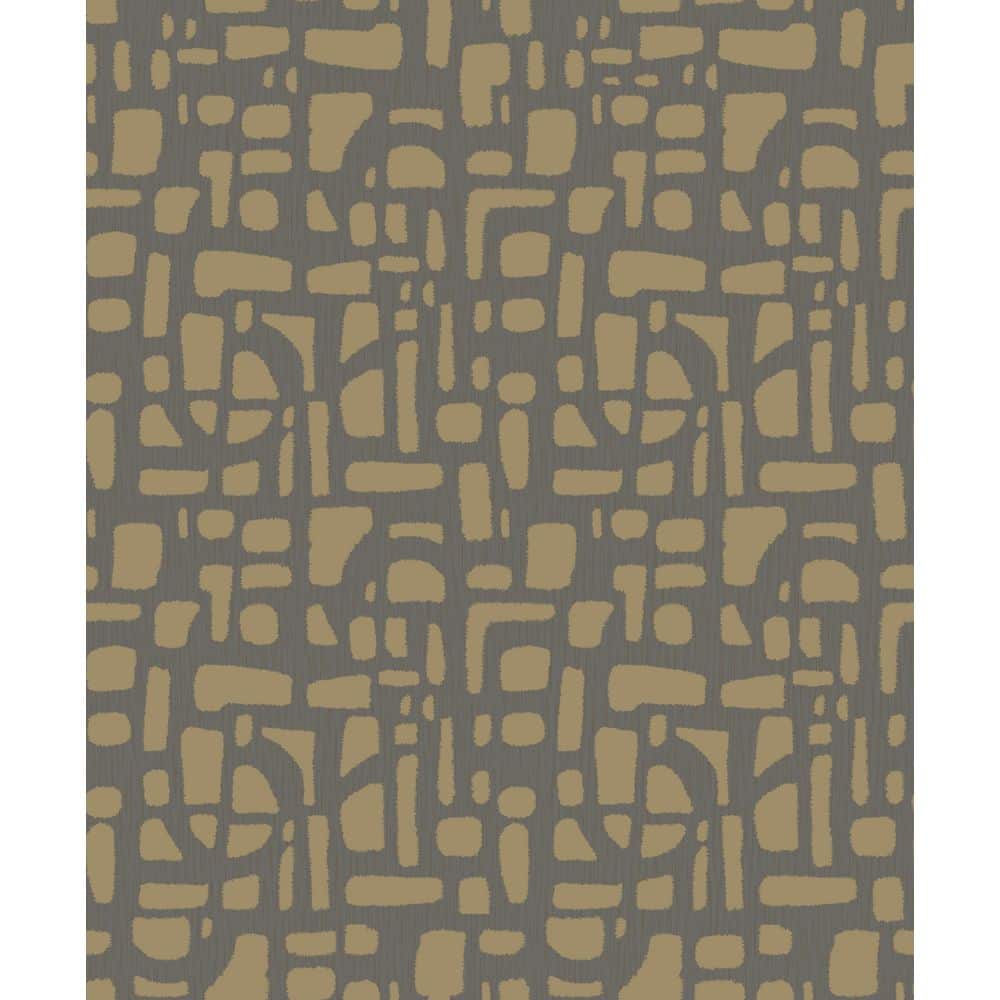 Zen Collection Gold Chunky Geometric Metallic Sheen Finish Non-Pasted ...