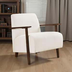 Benjara Beige and Brown with Manchette Armrest Fabric Upholstered ...