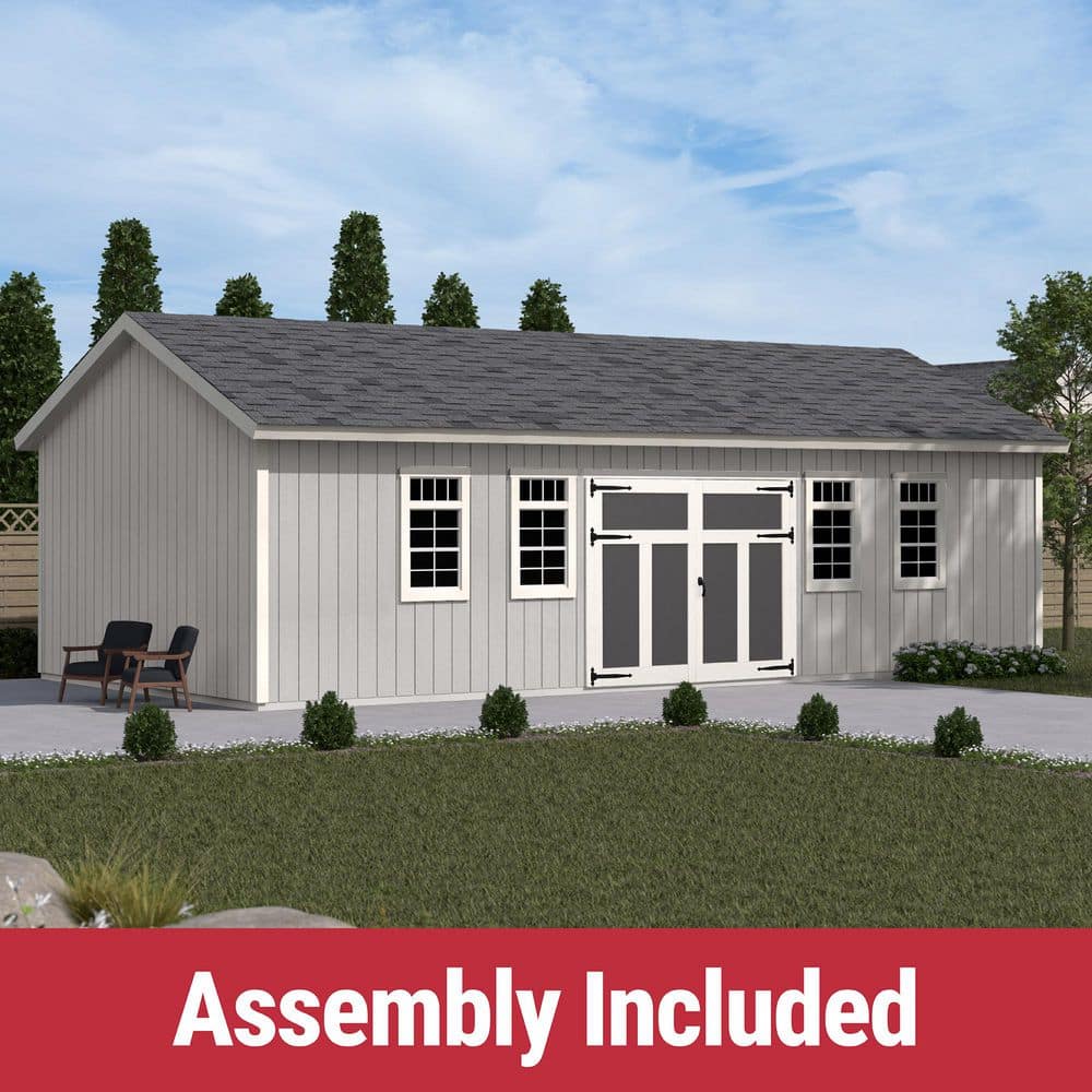 Handy Home Products Pro Assembled Vertex 32 ft. x 16 ft. Wood Garden ...