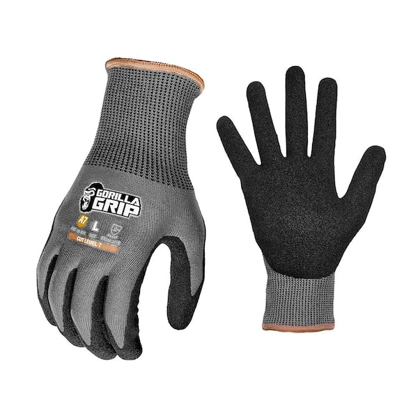 GORILLA GRIP Medium Precision Grip ANSI A7 Cut Resistant Work Gloves ...