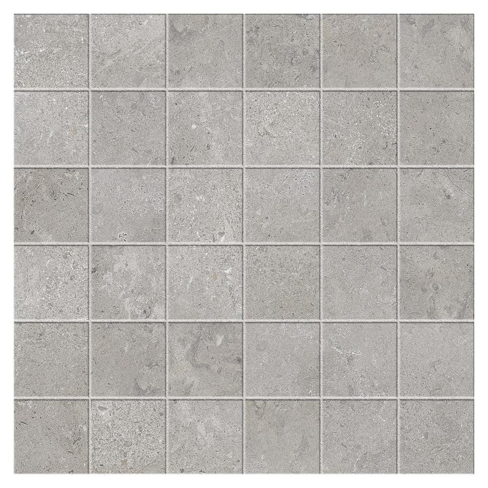 Ivy Hill Tile Provence Gray 3.88 in. x 0.39 in. Limestone Look Matte ...