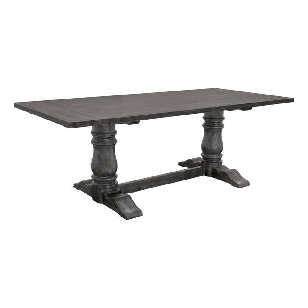 Best Master Furniture Lisa 88 in. Smoked Grey Rectangular Dining Table ...