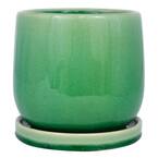 Trendspot 6 in. Mint Oceana Ceramic Planter-ECR01706S-06G - The Home Depot