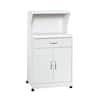 SAUDER Soft White Microwave Kitchen Cart with Storage 431245 - The Home ...